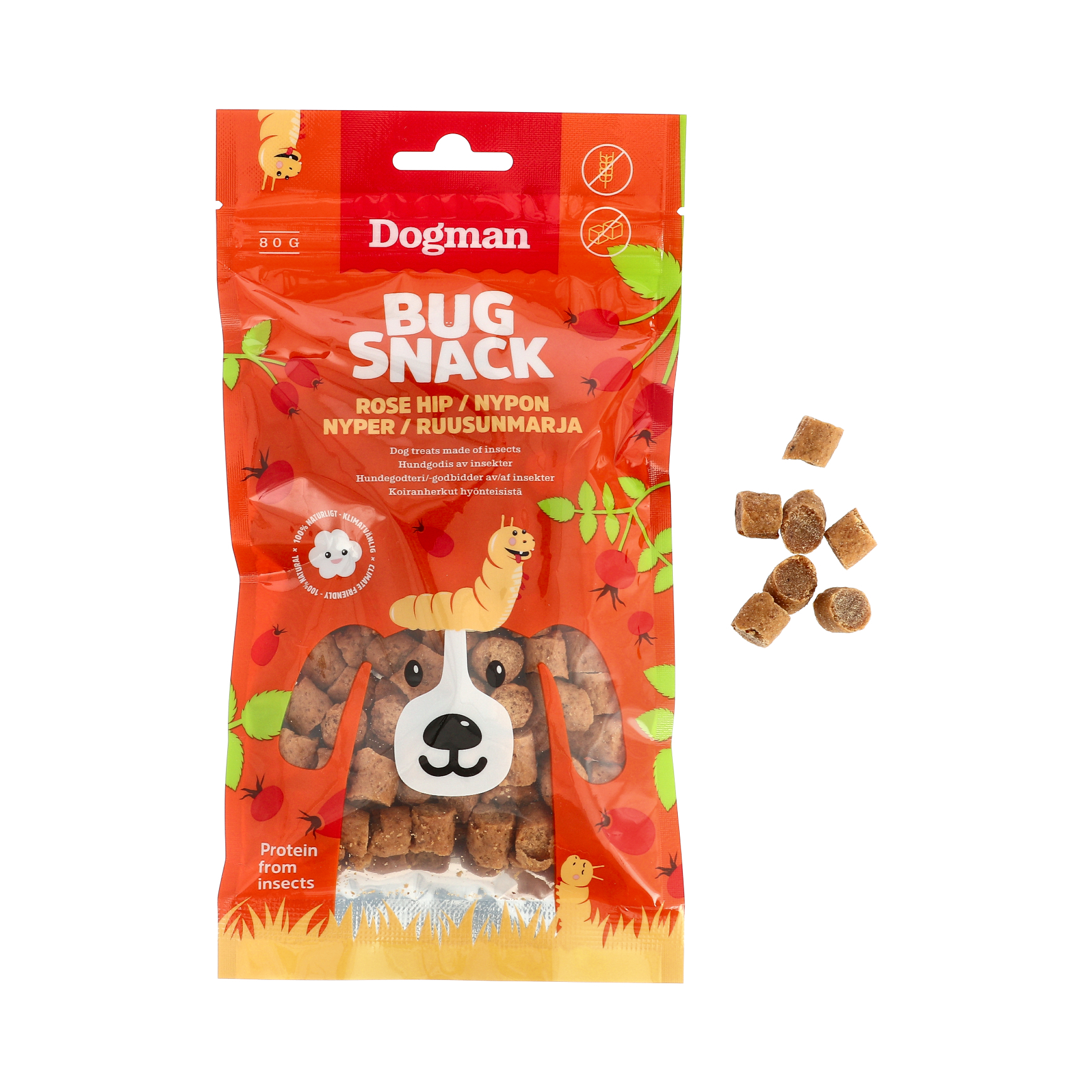 Osta Dogman Bug Snack ruusunmarja koirallesi | Tinybuddy